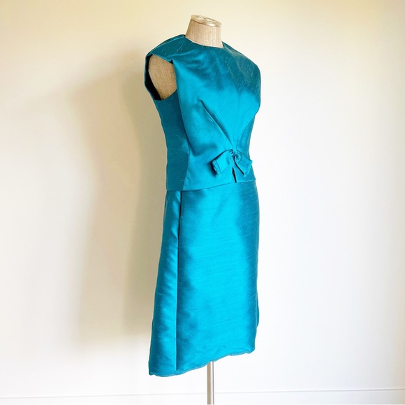 Vintage | Dresses | Vintage Blue Silk 2 Piece Dress Set | Poshmark